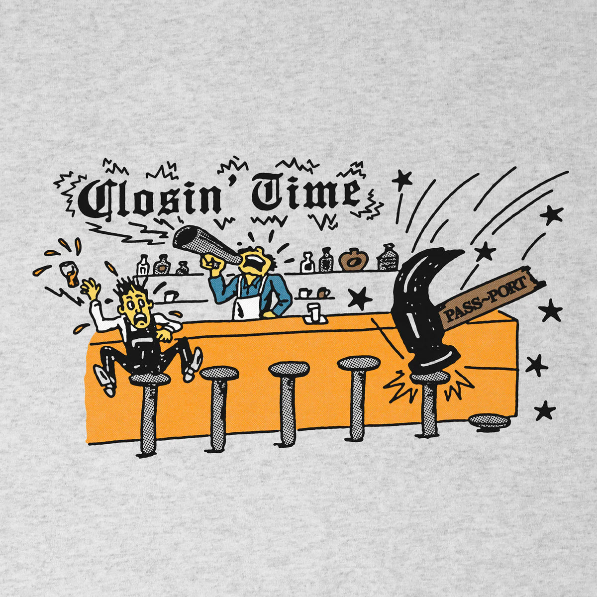 Pass~Port 'Closin' Time' Tee - Ash Grey – byandbyseattle